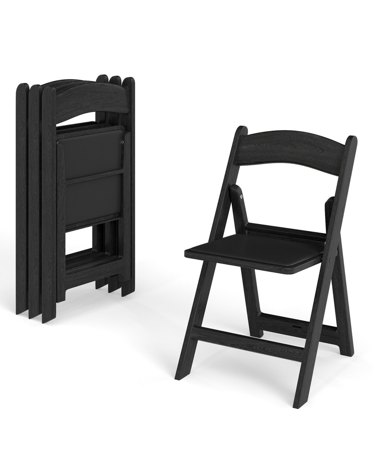 Click here for Gouun Resin Folding Chairs Set of 4 with Padded Se... prices