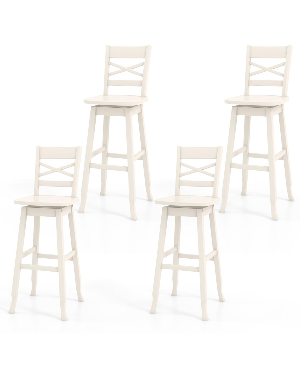 Click here for Gymax 4PCS 30 Bar Height Stool Swivel Bar Stool Ru... prices