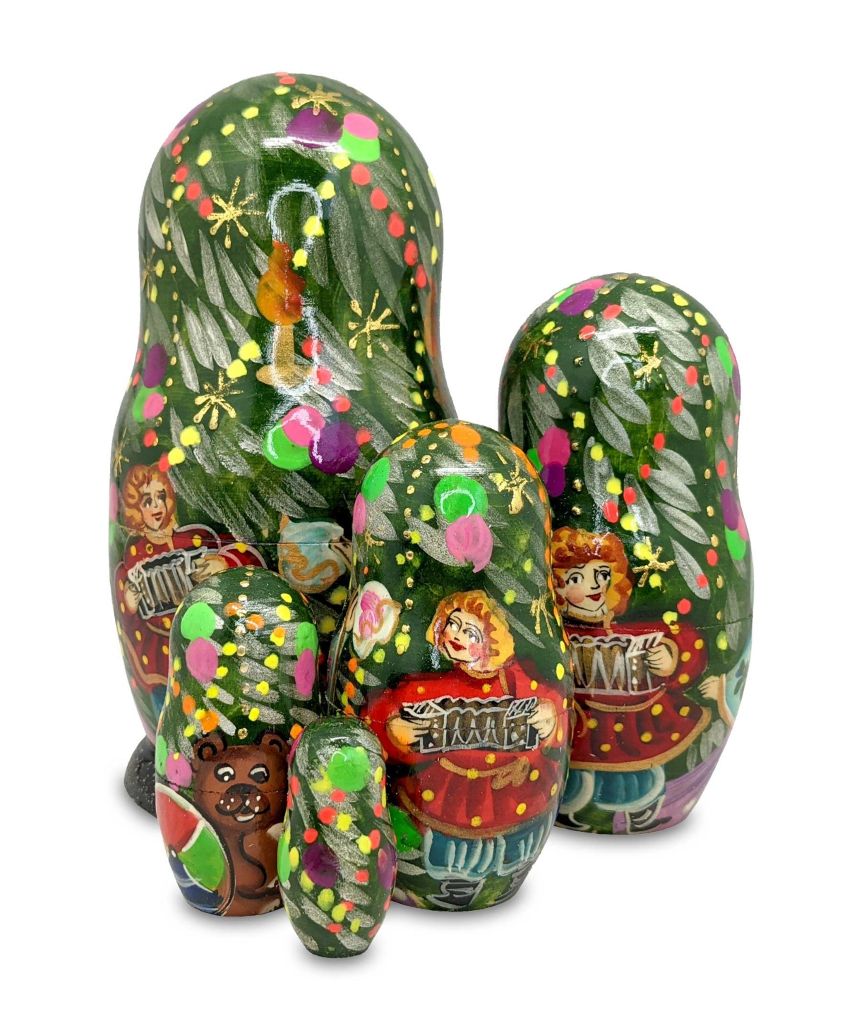 Click here for G.DeBrekht 5-Piece Christmas Tree Santa Russian Ma... prices