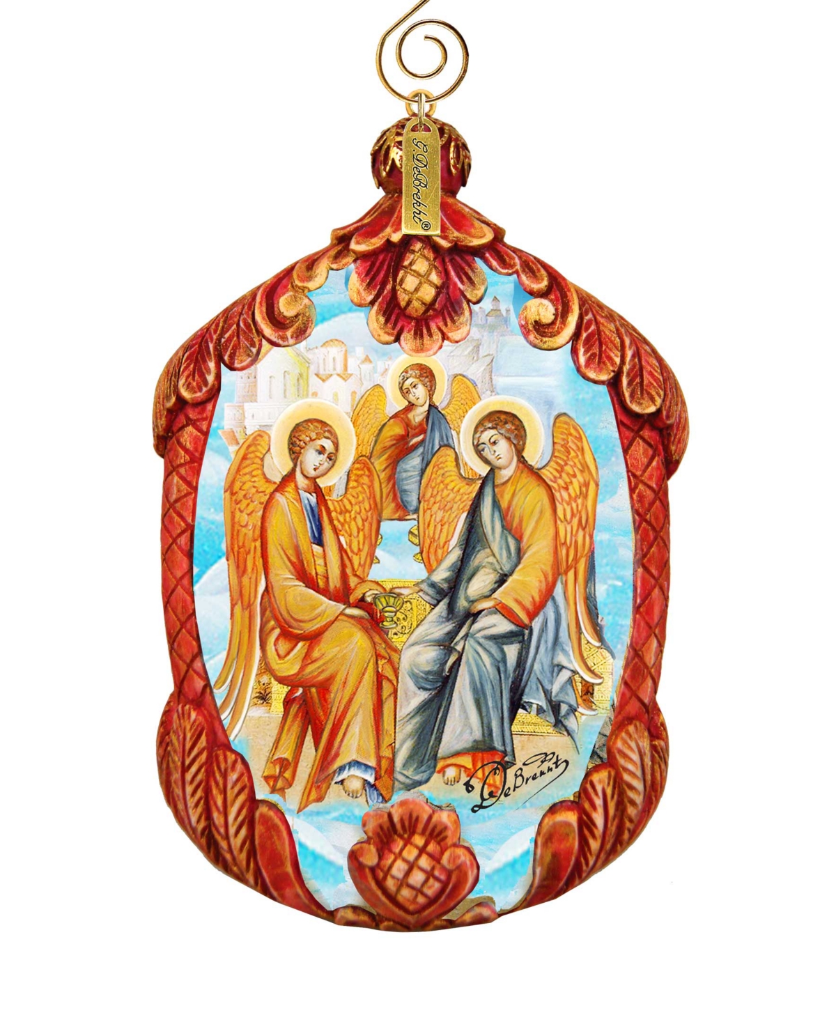Click here for G.DeBrekht Hand Painted Trinity Scenic Ornament -... prices