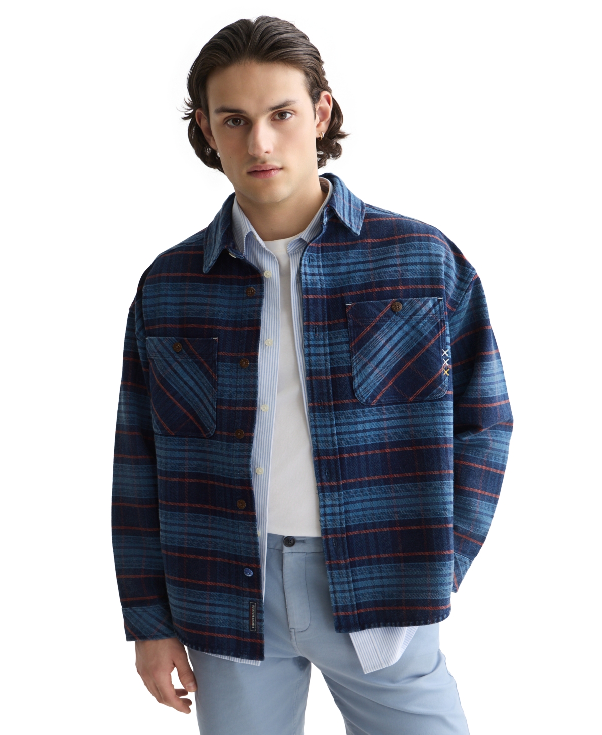 Click here for Scotch & Soda Mens Long-Sleeve Overshirt Jacket -... prices