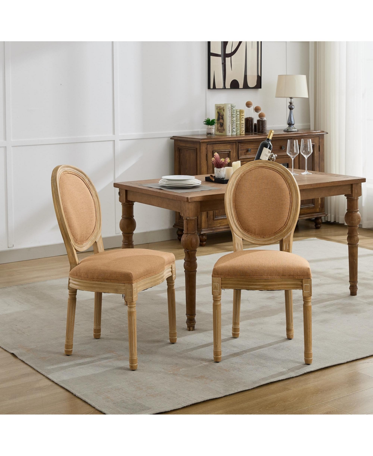 Click here for sumyeg French Style Solid Wood Frame Dining Chair... prices