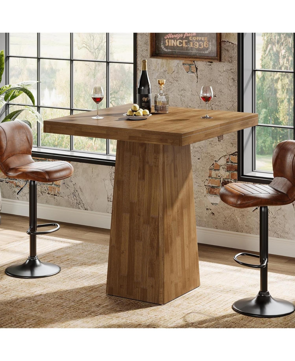 Click here for Tribesigns Square Bar Table  31.5-Inch Small Kitch... prices