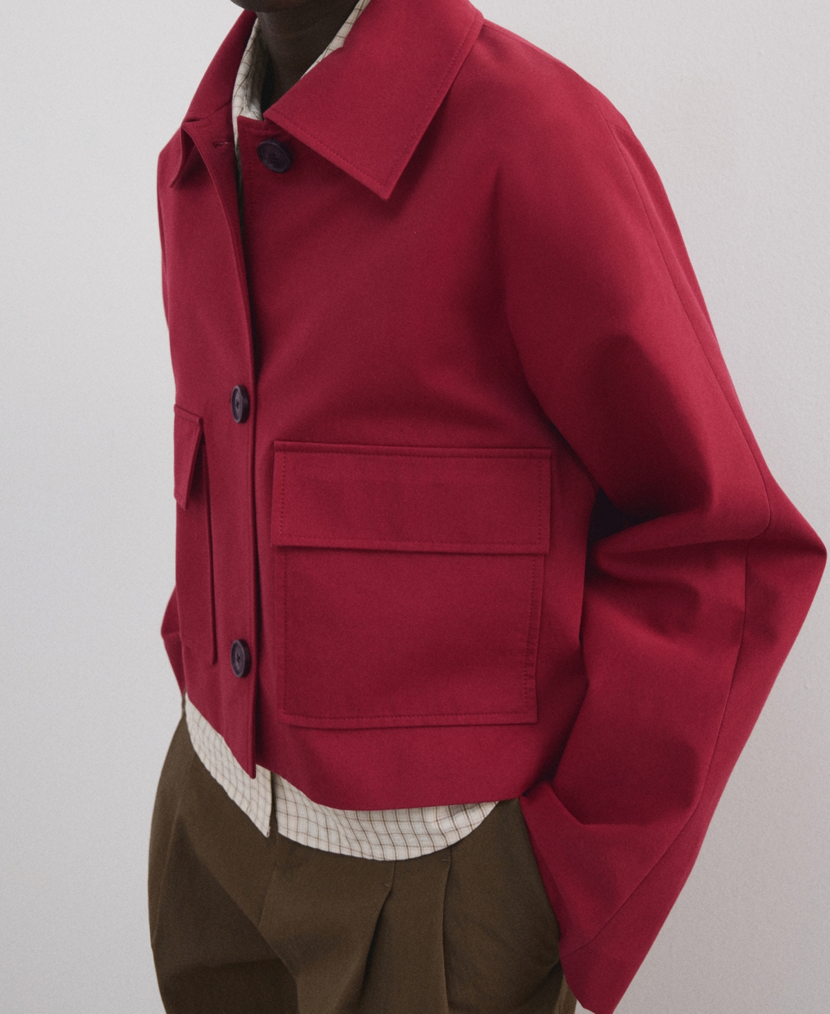 Click here for Mango Womens Pockets Cotton Jacket - Red prices