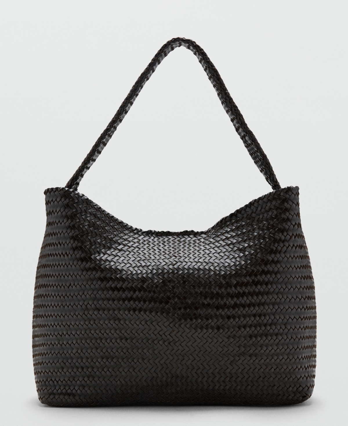 Click here for Mango Womens Braided Bucket Bag - Chocolate prices