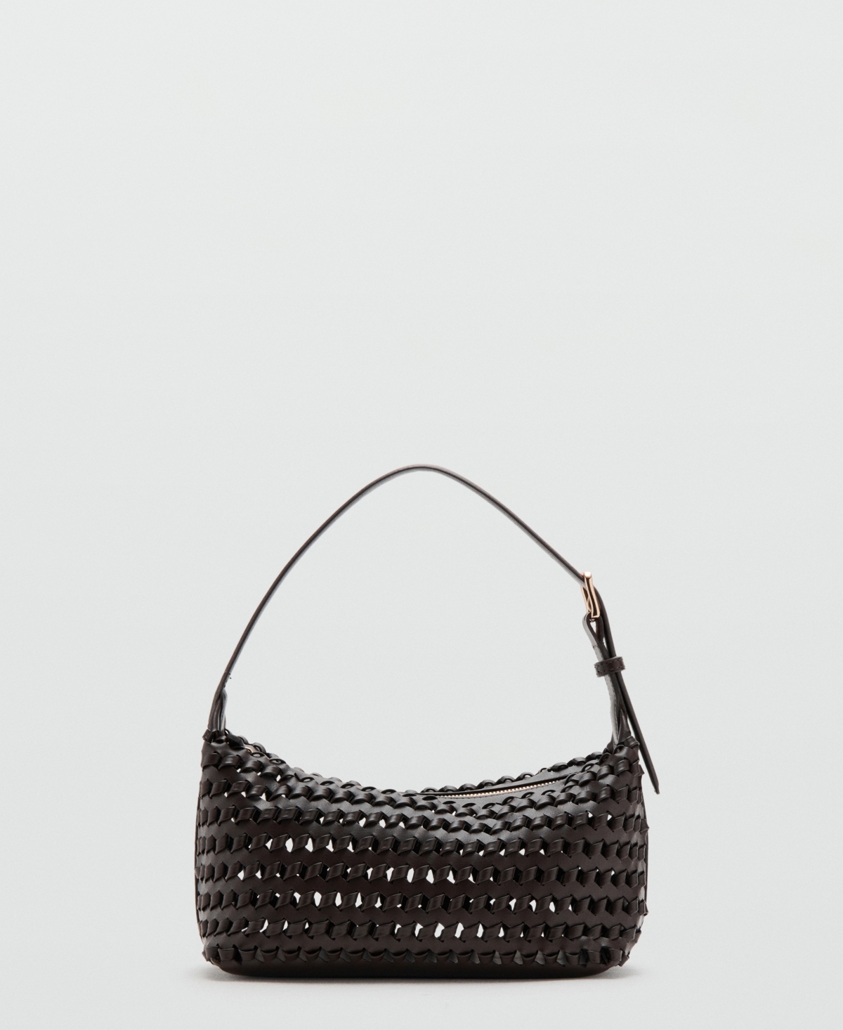 Click here for Mango Womens Braided Shoulder Bag - Chocolate prices