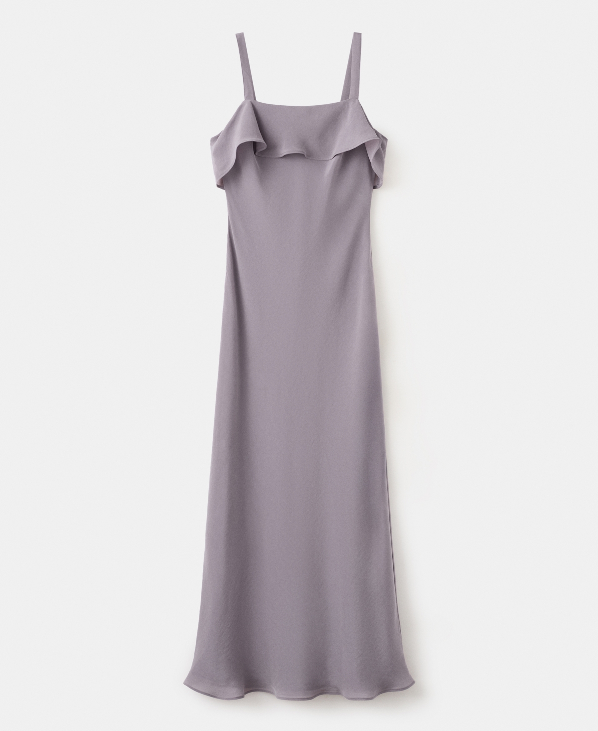 Click here for Mango Womens Long Ruffled Dress - Lilac prices