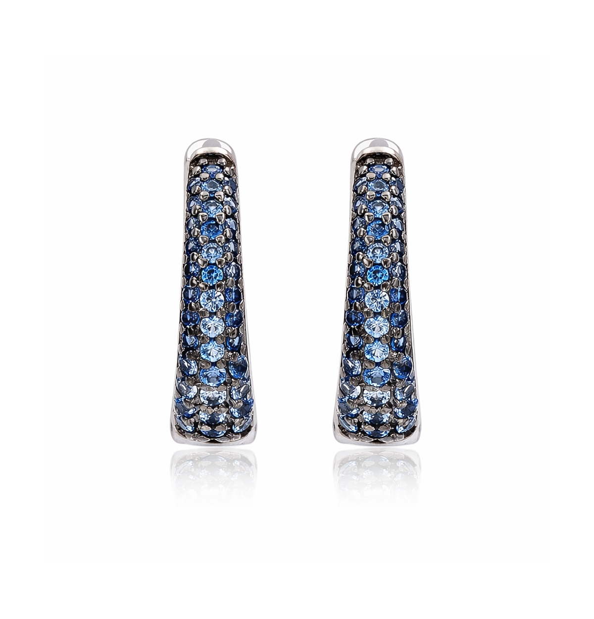 Click here for Suzy Levian Sterling Silver Pave Sapphire Petite H... prices