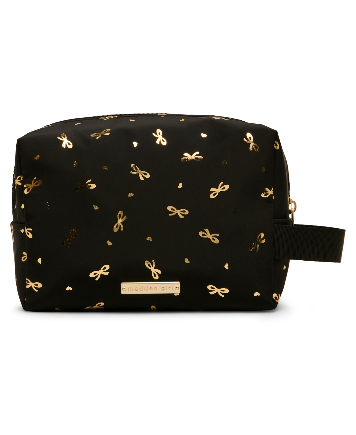 Click here for Madden Girl Eddie Zippered Pouch - Gold Foil Bow prices