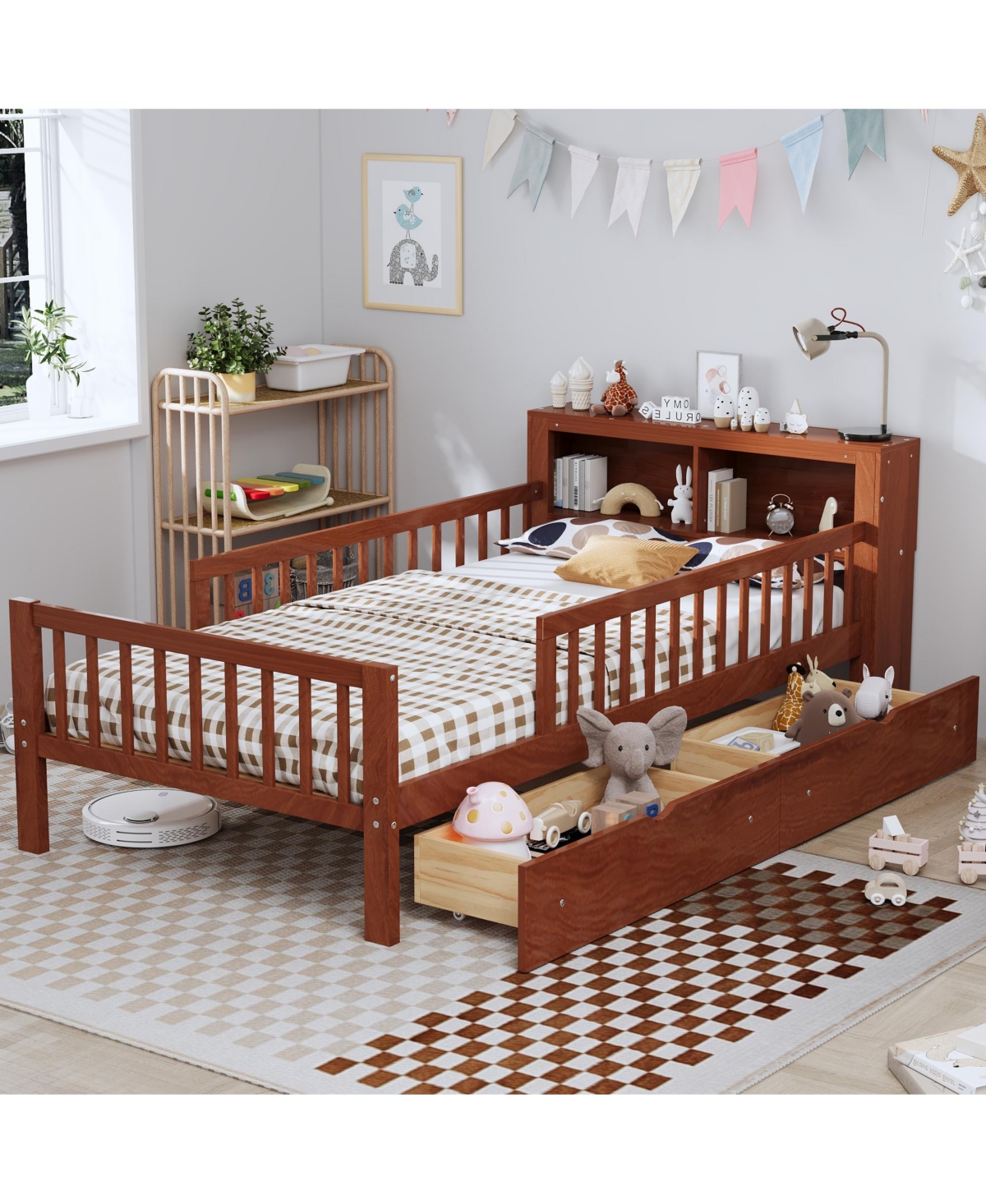 Click here for Rainsken Kids Twin Bed Frame  Wooden Platform Bed... prices