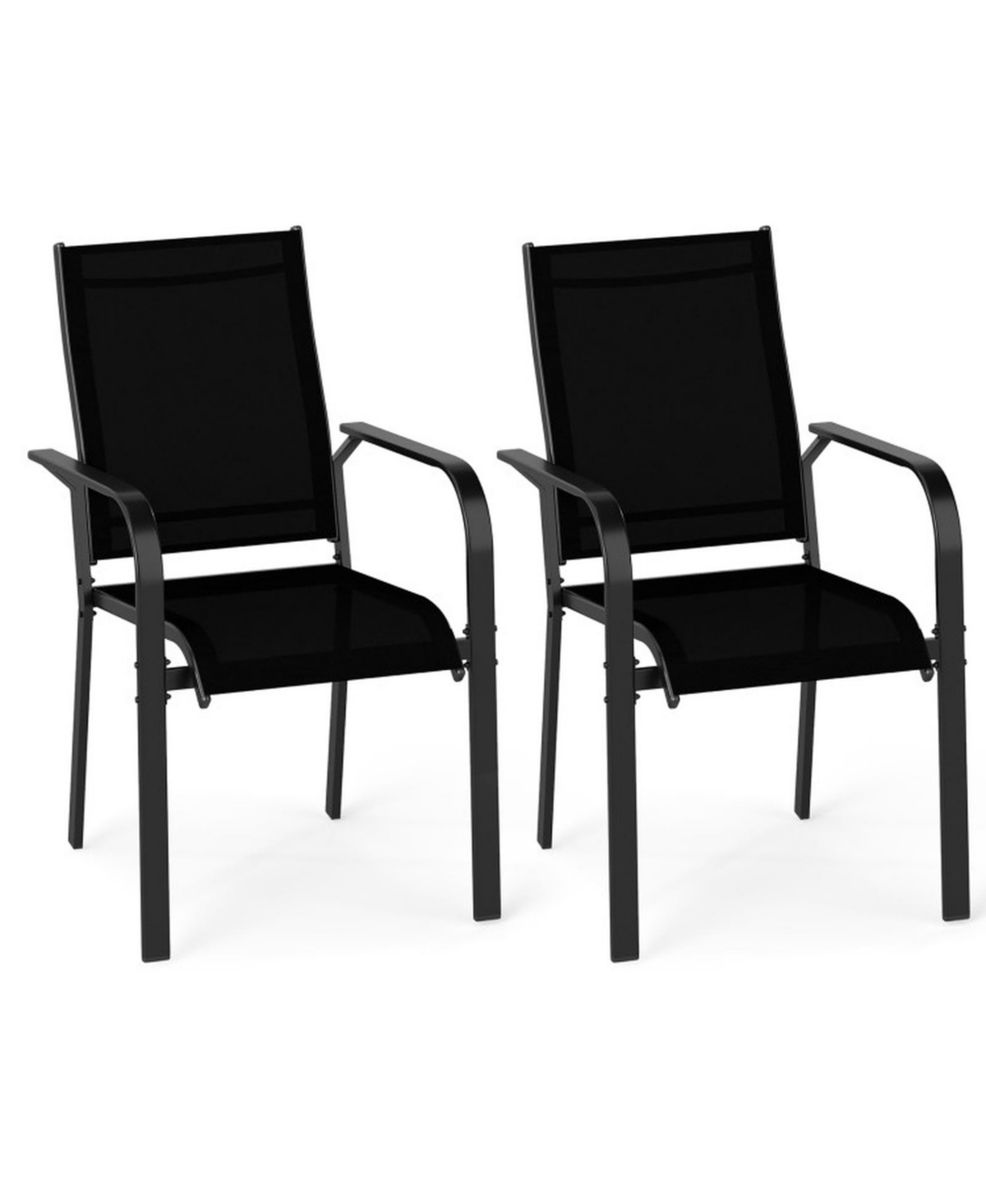 Click here for Gouun Stackable Patio Dining Chairs Set of 2 with... prices