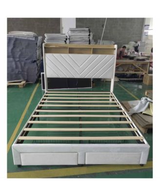 Click here for Homfan Bed With 2 Storage Drawers prices