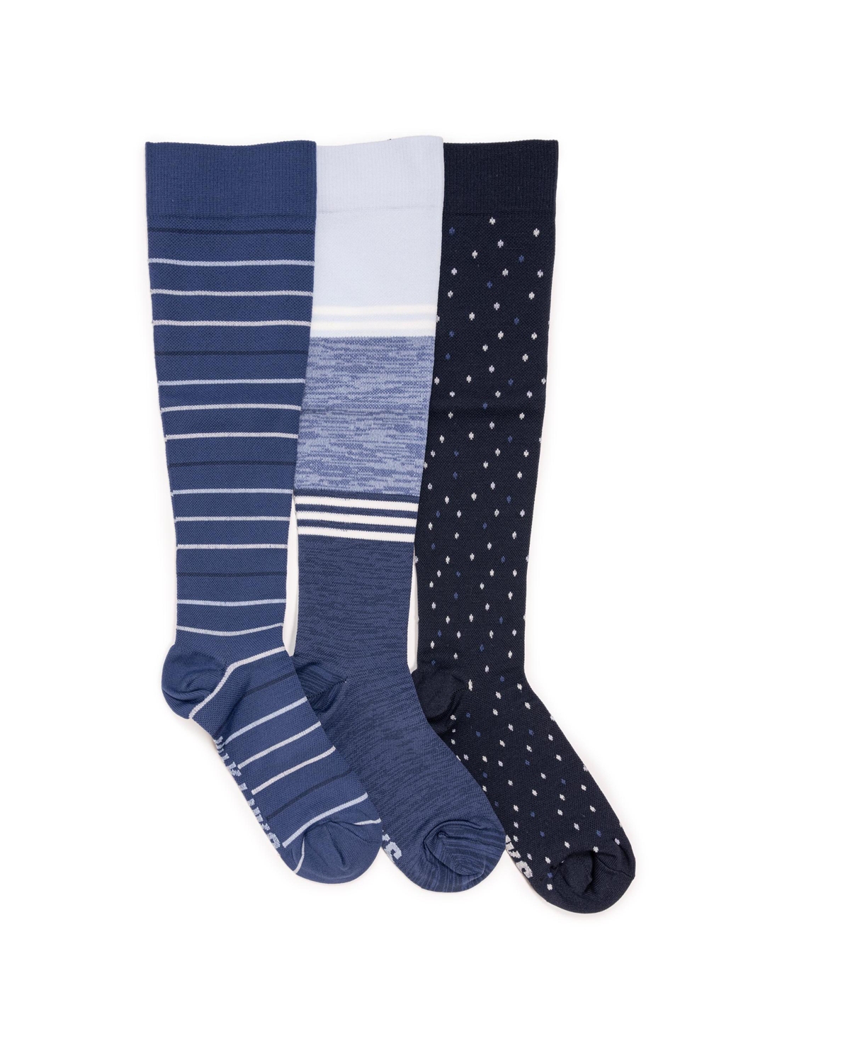 Click here for Womens 3 Pair Pack Compression Socks - Blue multi prices