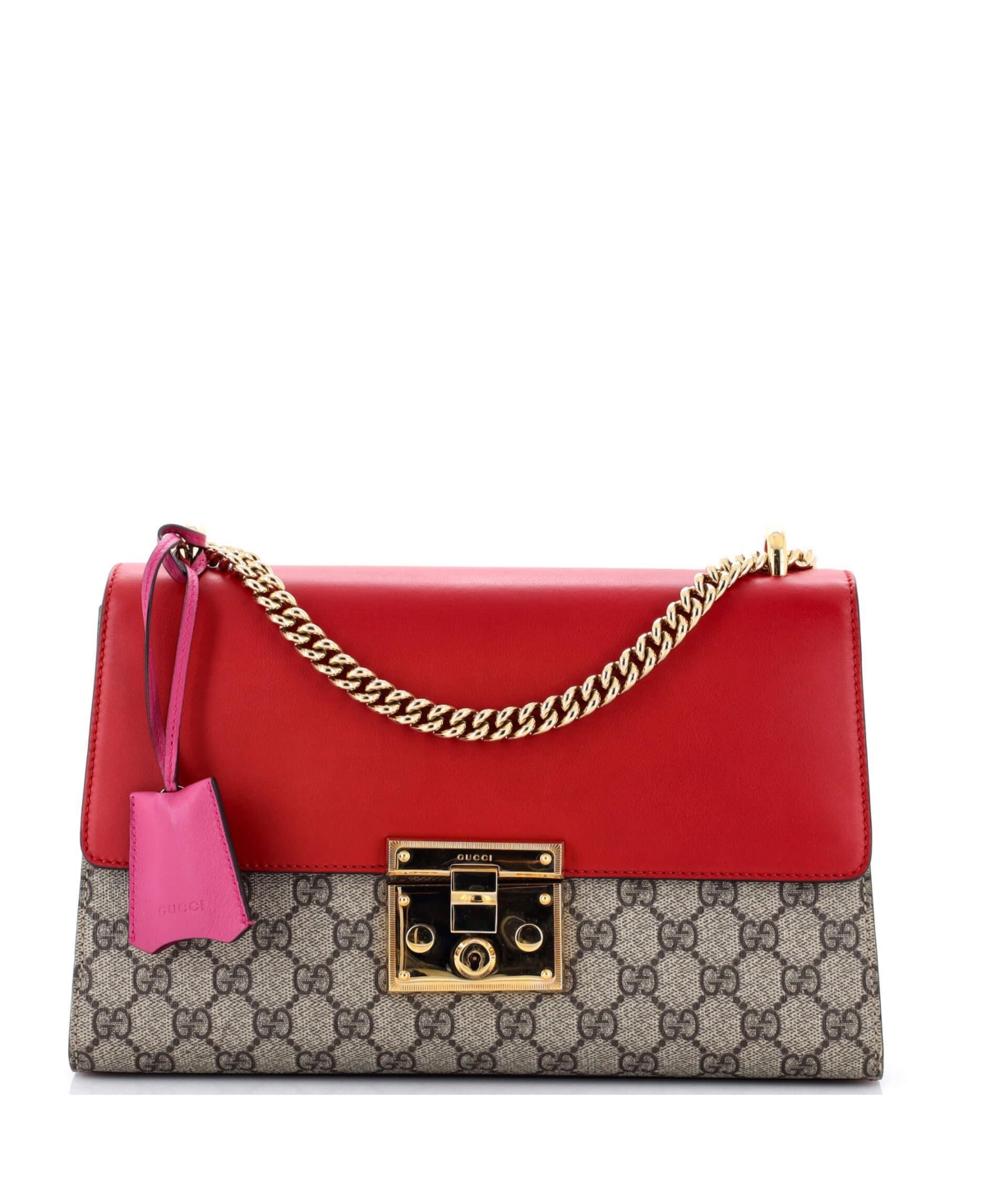 Click here for Pre-Owned Gucci Medium Padlock Shoulder Bag Gg Coa... prices