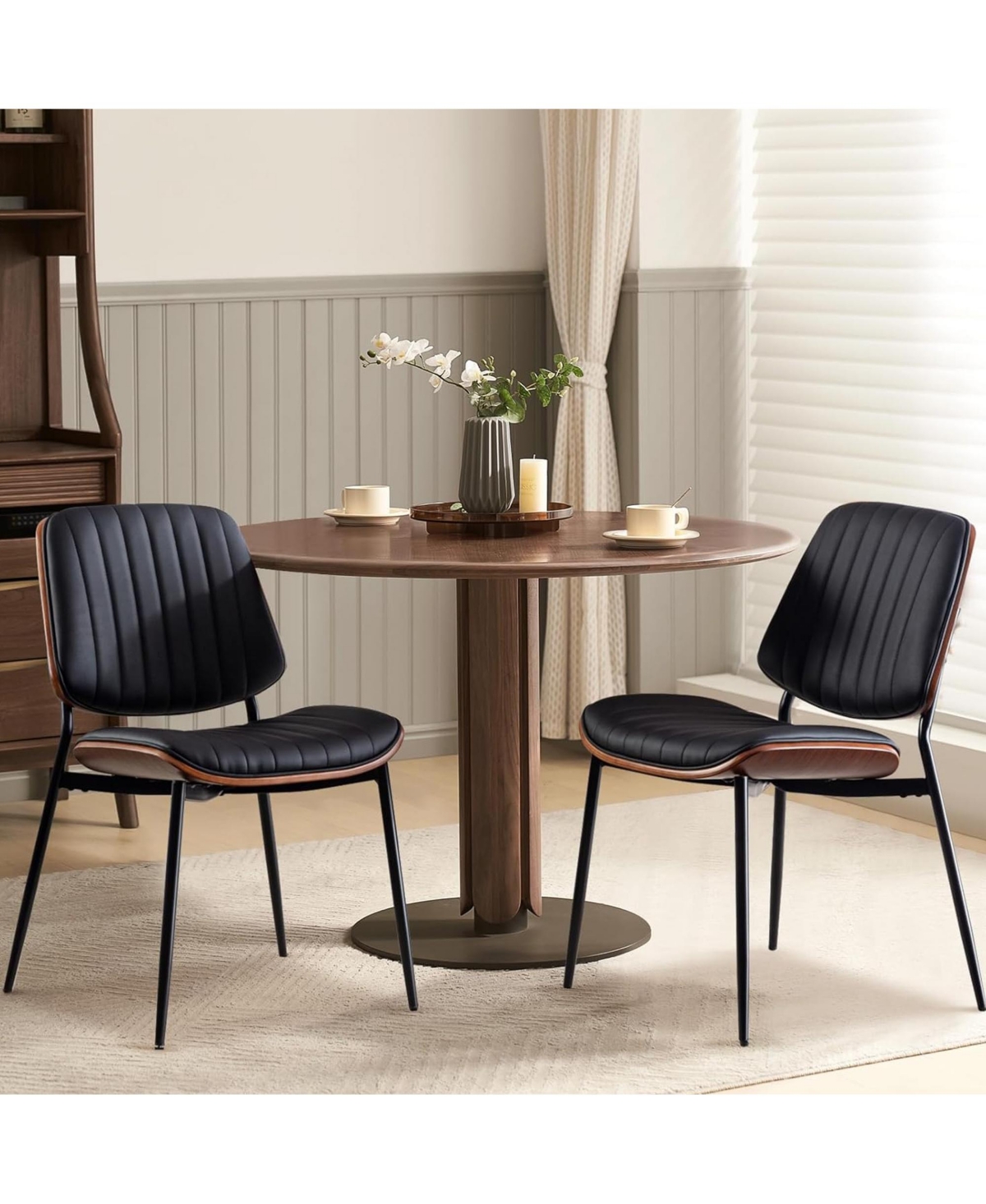 Click here for Rainsken Pu Leather Dining Chairs Set of 2  Retro... prices