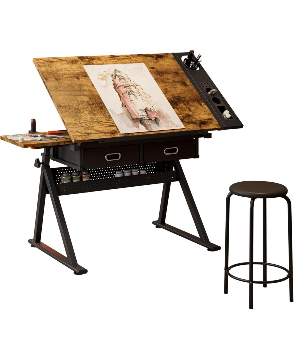 Click here for gaomon Height Adjustable Wood Drafting Table with... prices