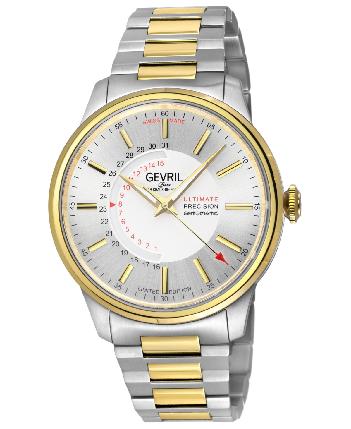 Click here for Gevril Mens Guggenheim Swiss Automatic Two tone Ip... prices