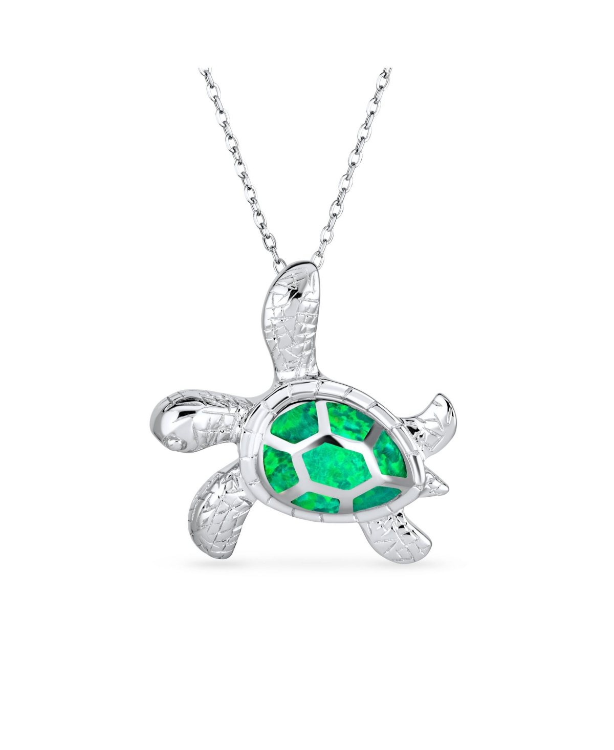 Click here for Bling Jewelry Nautical Created Opal Inlay Turtle P... prices