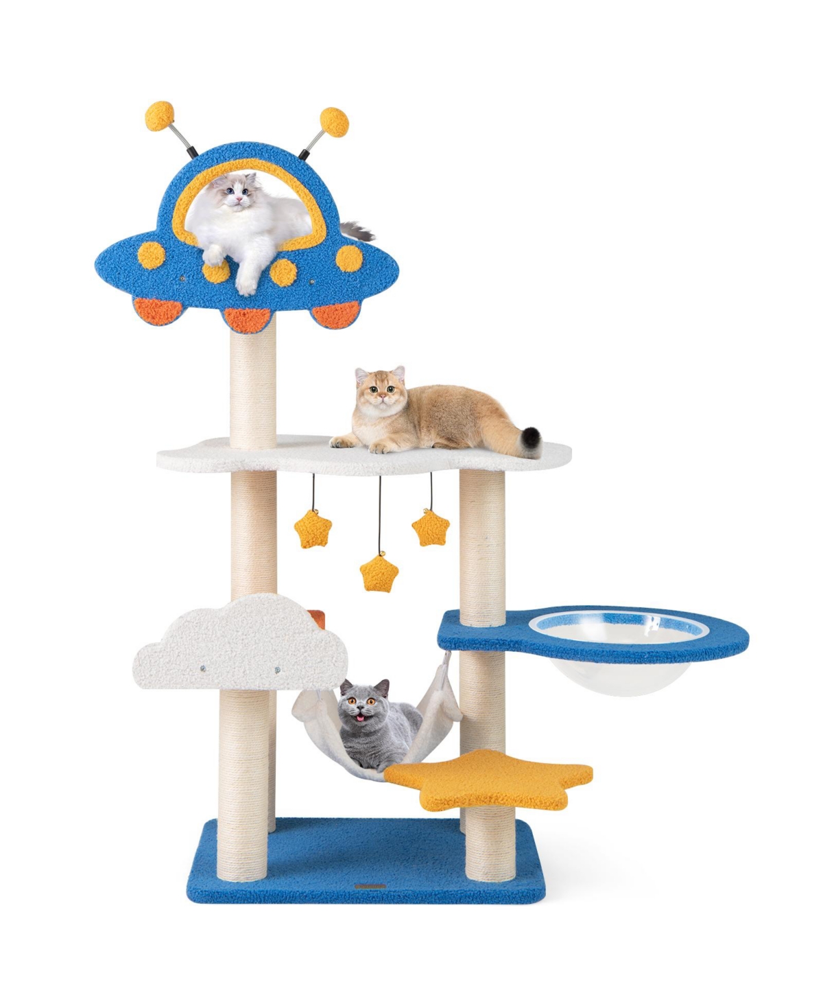 Click here for Cozito Cat Tree 49 inch with Ufo Perch Space Capsu... prices