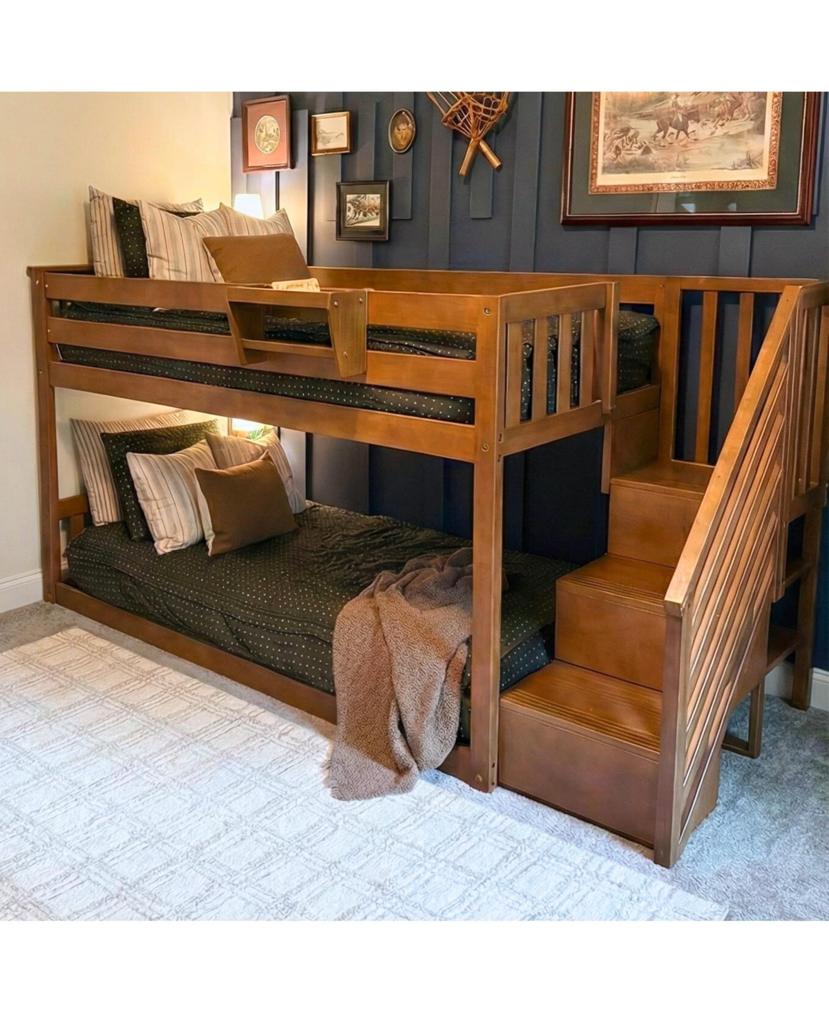 Click here for Max & Lily Solid Wood Low Bunk Bed for Kids with S... prices