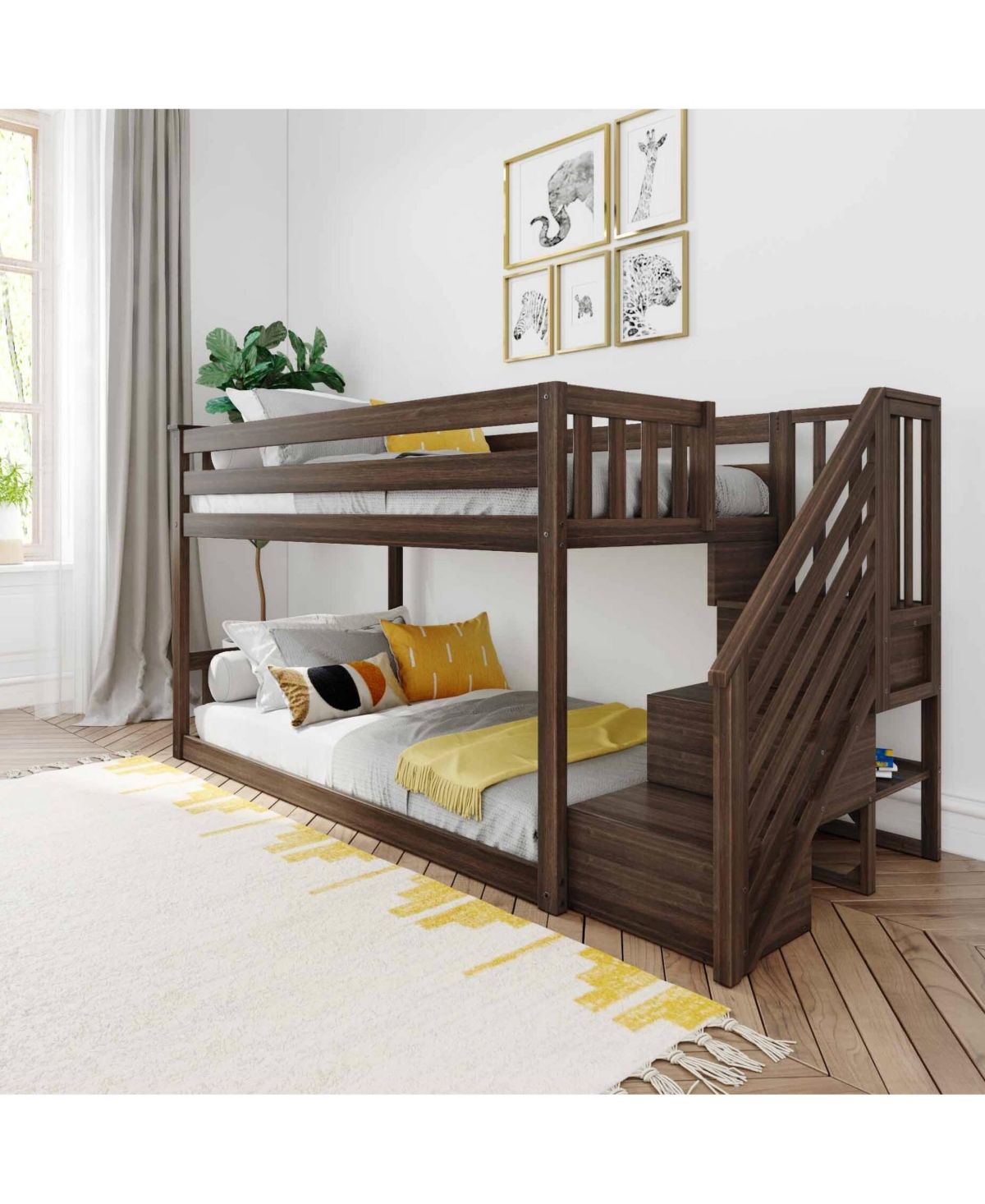 Click here for Max & Lily Solid Wood Low Bunk Bed for Kids with S... prices