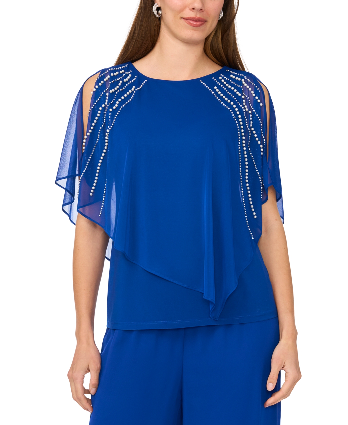Click here for Msk Womens Crewneck Short-Sleeve Top - Navy prices