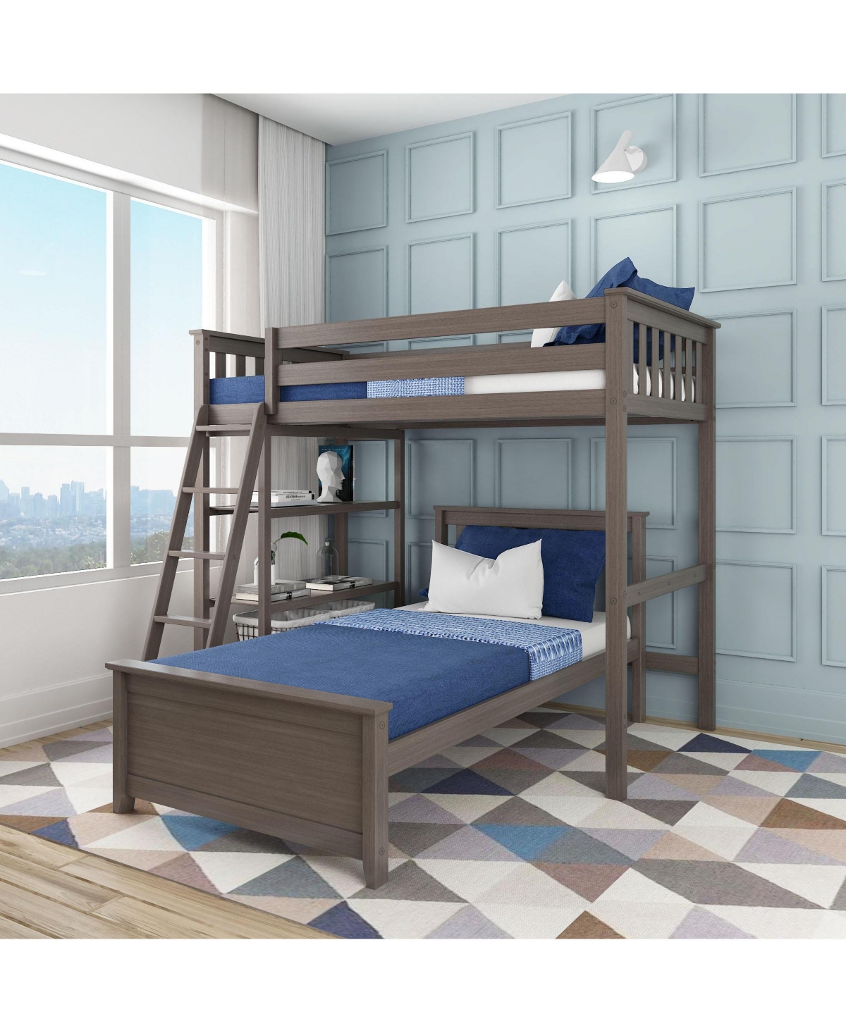 Click here for Max & Lily Solid Wood L-Shaped Twin over Twin Bunk... prices