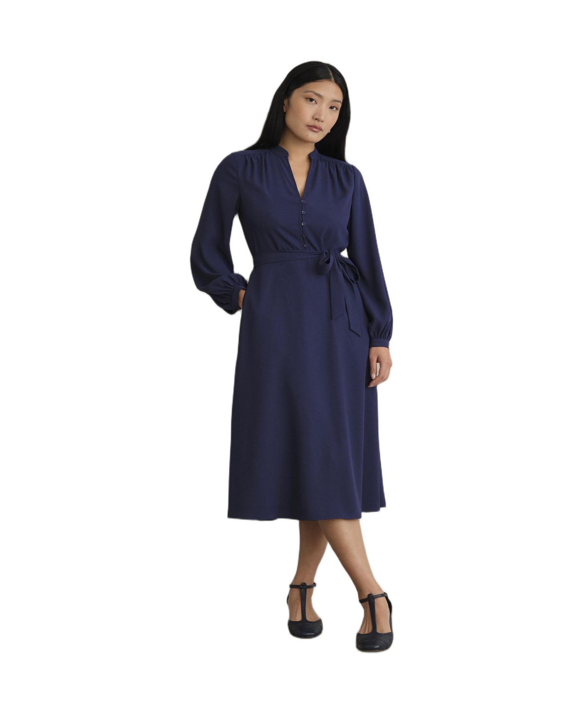Click here for Hobbs London Womens Lettie Dress - Dark Blue prices
