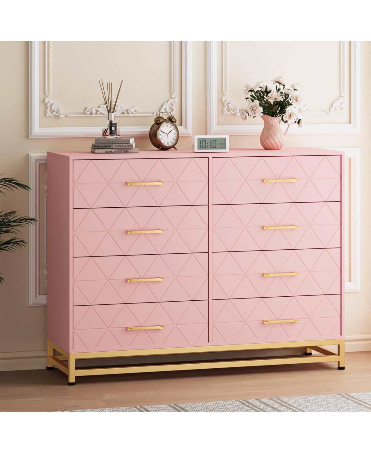 Click here for gaomon 8 Drawer Wooden Dresser for Bedroom and Clo... prices