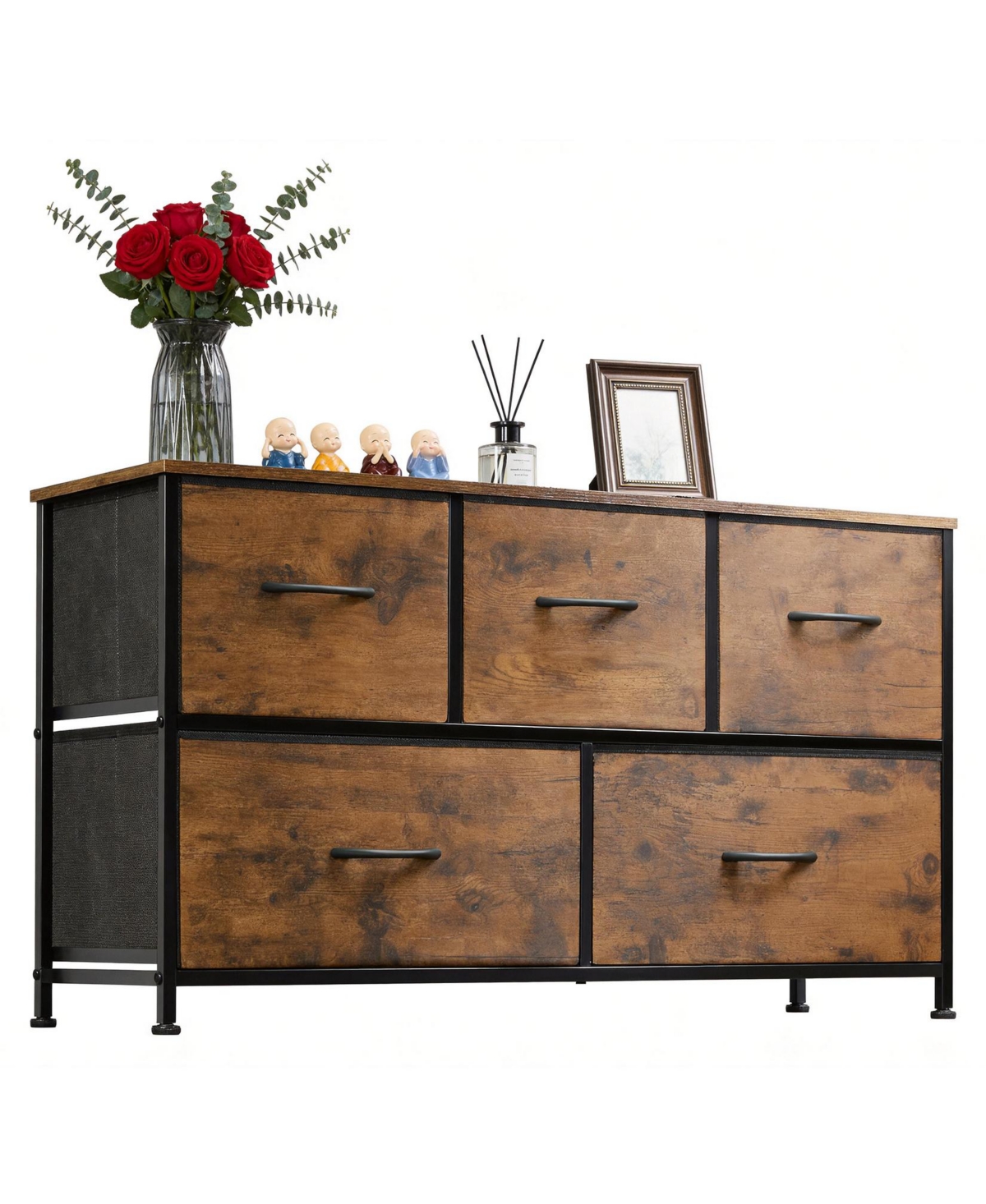 Click here for gaomon 5-Drawer Fabric Dresser with Metal Frame  3... prices