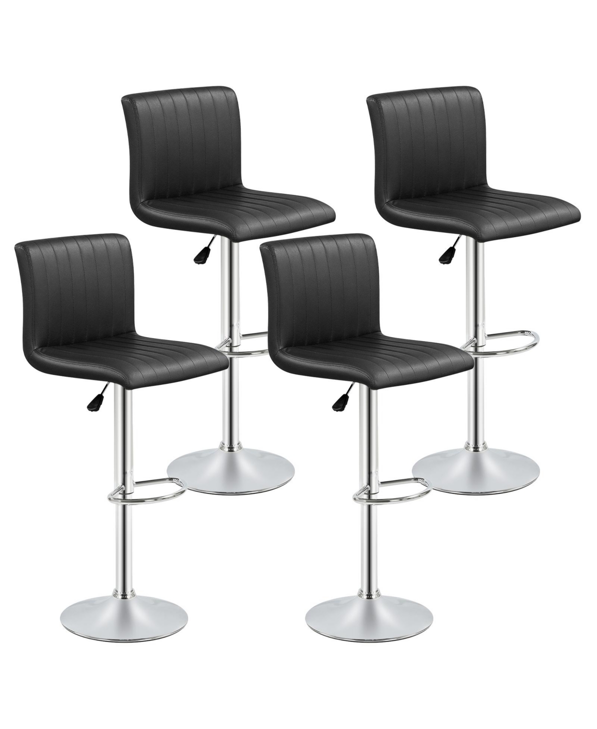 Click here for Gymax Bar Stools Set of 4 Adjustable Swivel Barsto... prices