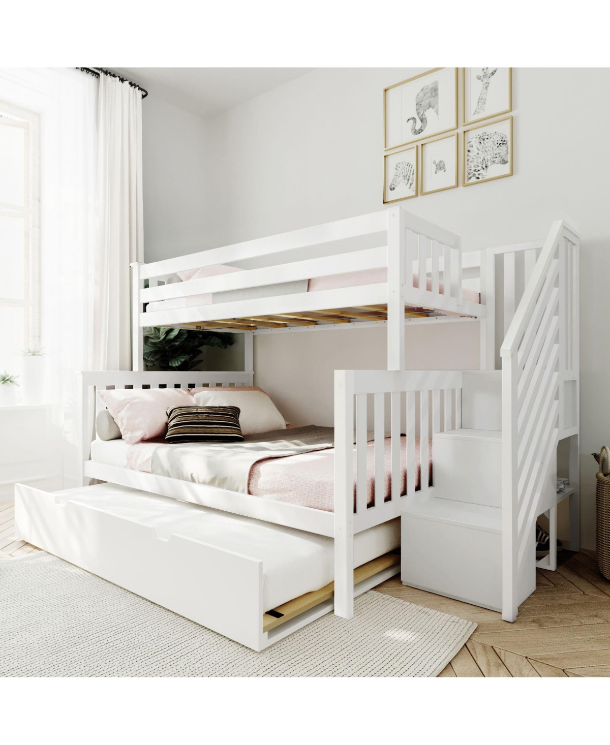 Click here for Max and Lily Twin over Full Staircase Bunk Bed wit... prices