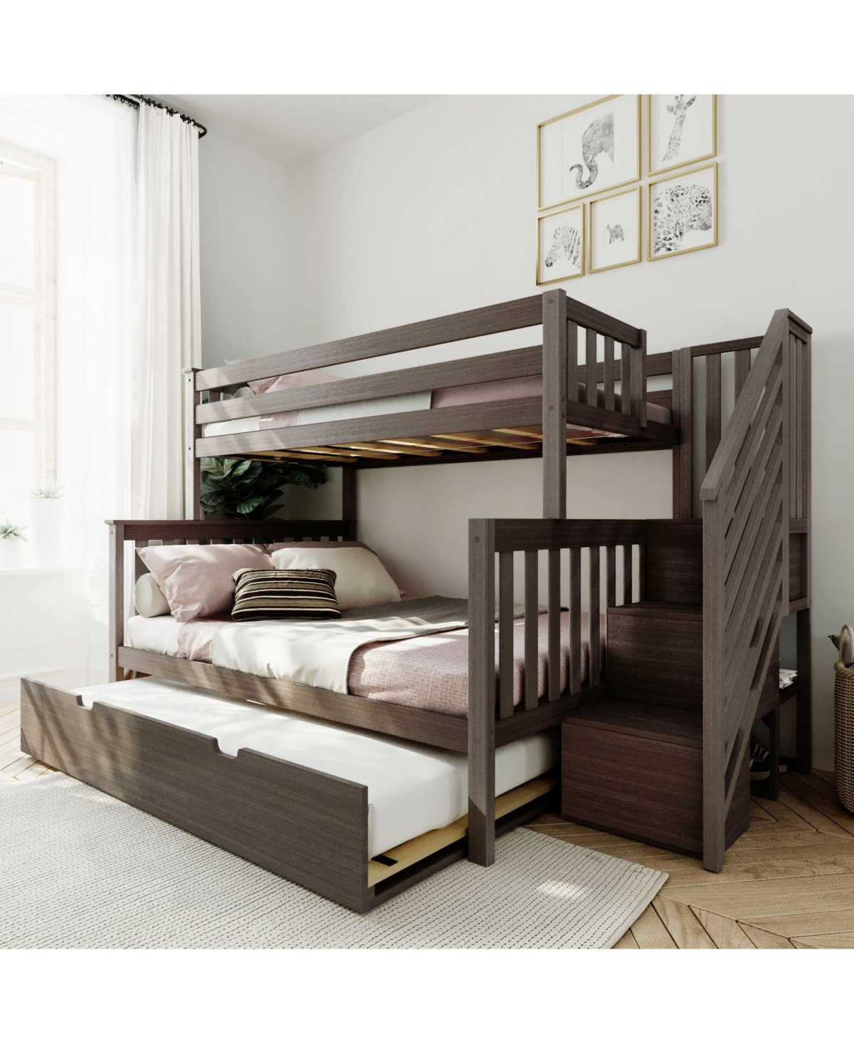 Click here for Max and Lily Twin over Full Staircase Bunk Bed wit... prices
