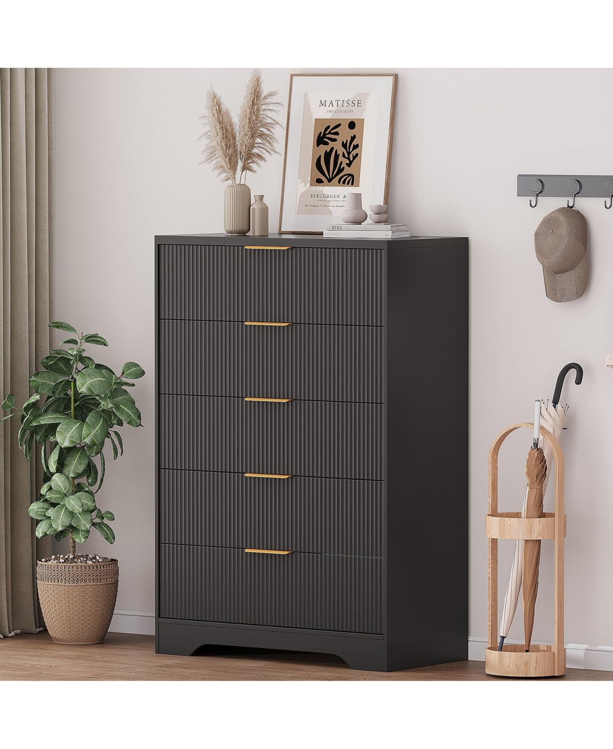 Click here for gaomon Fluted 5 Drawer Dresser for Bedroom  47 Tal... prices