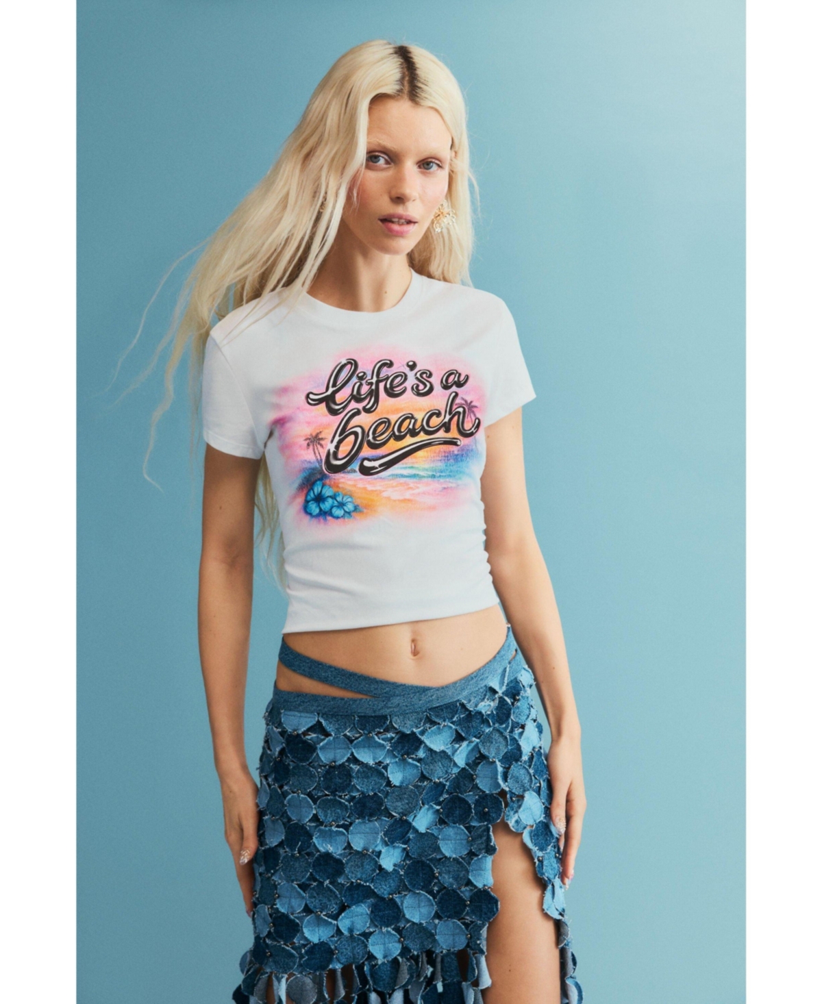 Click here for Desigual Womens Printed cotton T-shirt - White prices