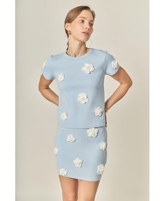 Click here for Womens 3d Flower Knit Top Skirt prices