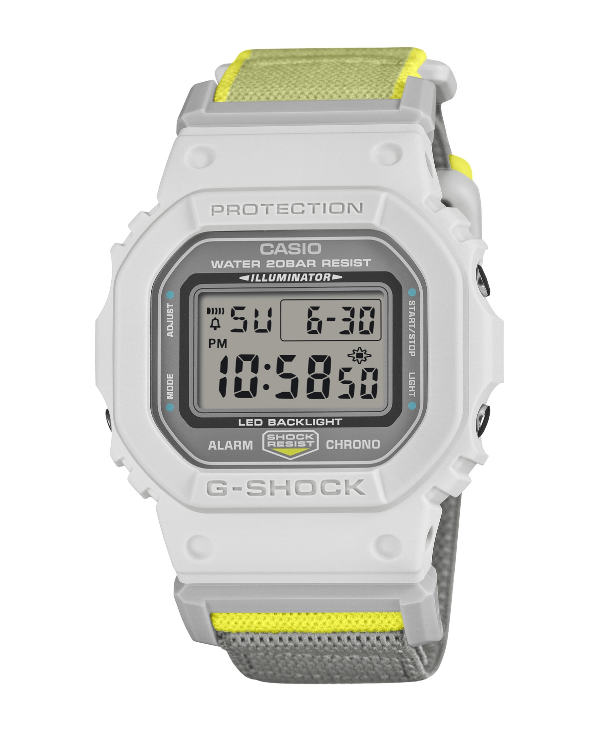 Click here for G-Shock Mens Japanese Quartz Digital Gray and Yell... prices