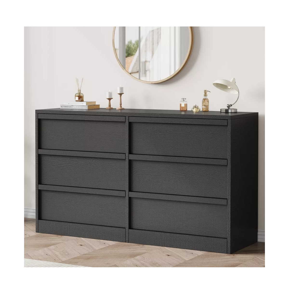 Click here for gaomon 6 Drawer Modern Handleless Dresser  47 inch... prices