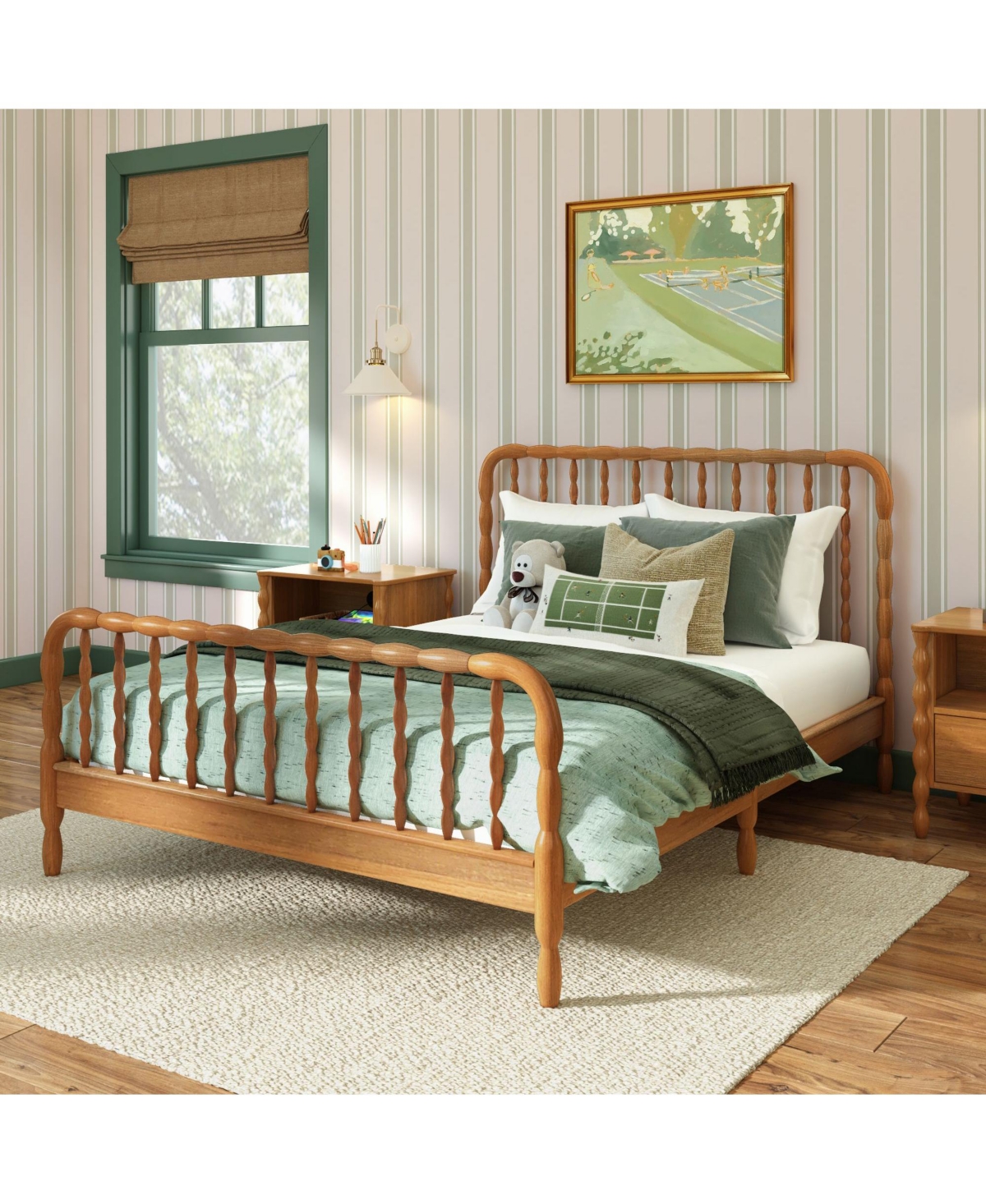 Click here for Max & Lily Jenny Lind Queen Bed - Pecan prices
