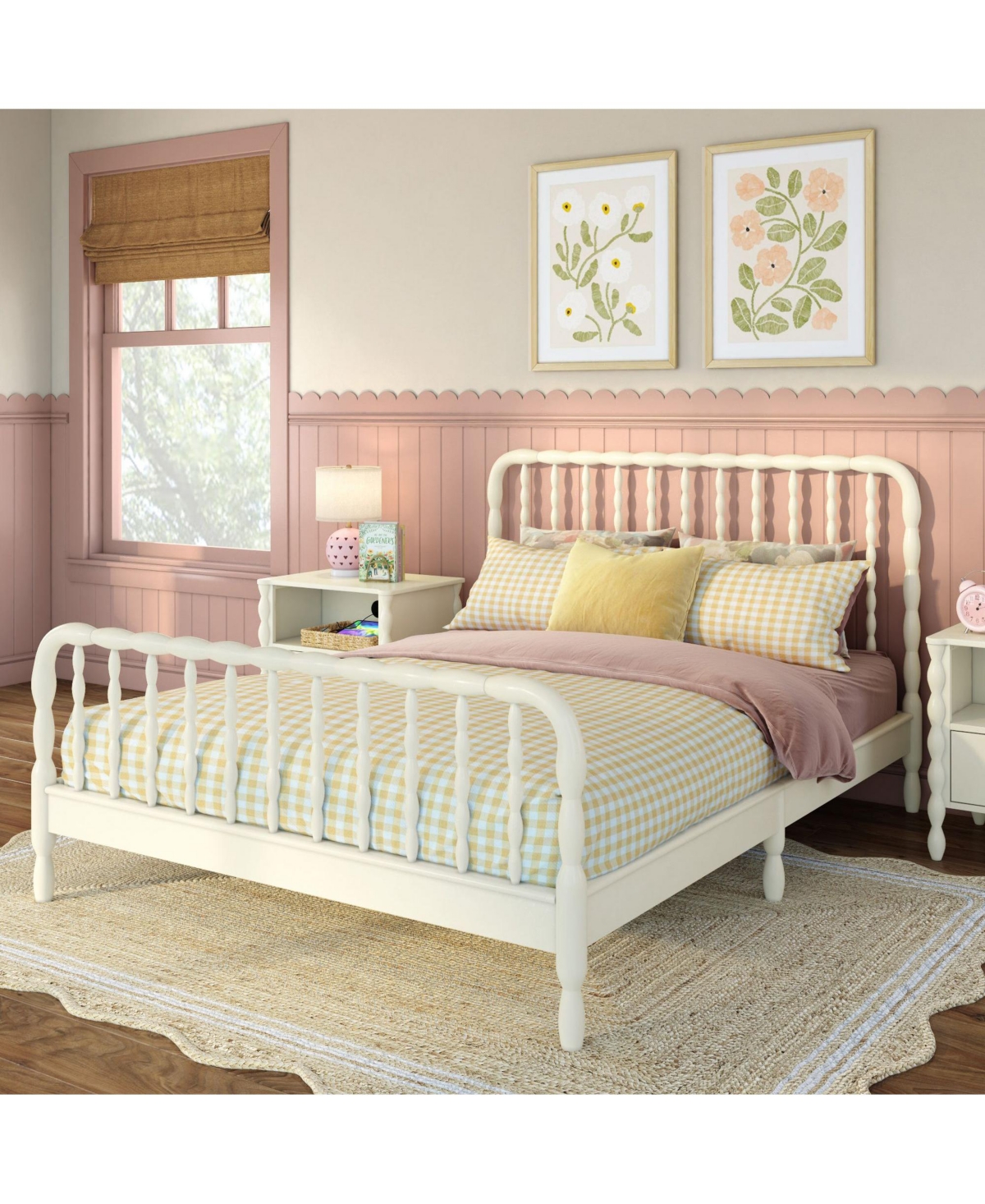 Click here for Max & Lily Jenny Lind Queen Bed - Linen white prices