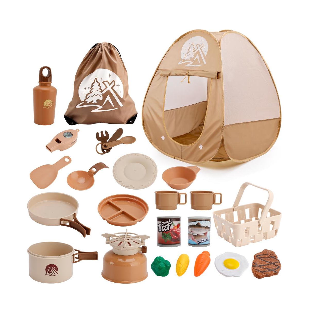 Click here for Bruce & Shark 25-Piece Kids Camping Playset with P... prices