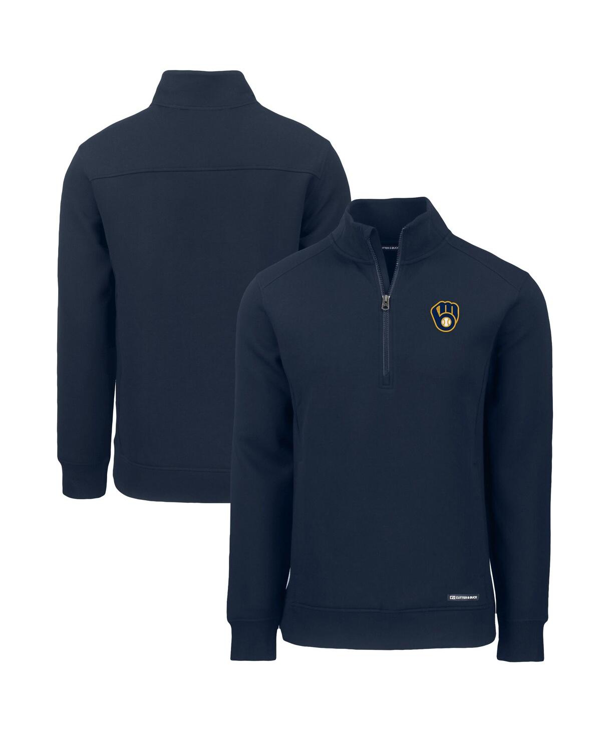 Click here for Cutter & Buck Mens Navy Milwaukee Brewers Roam Eco... prices