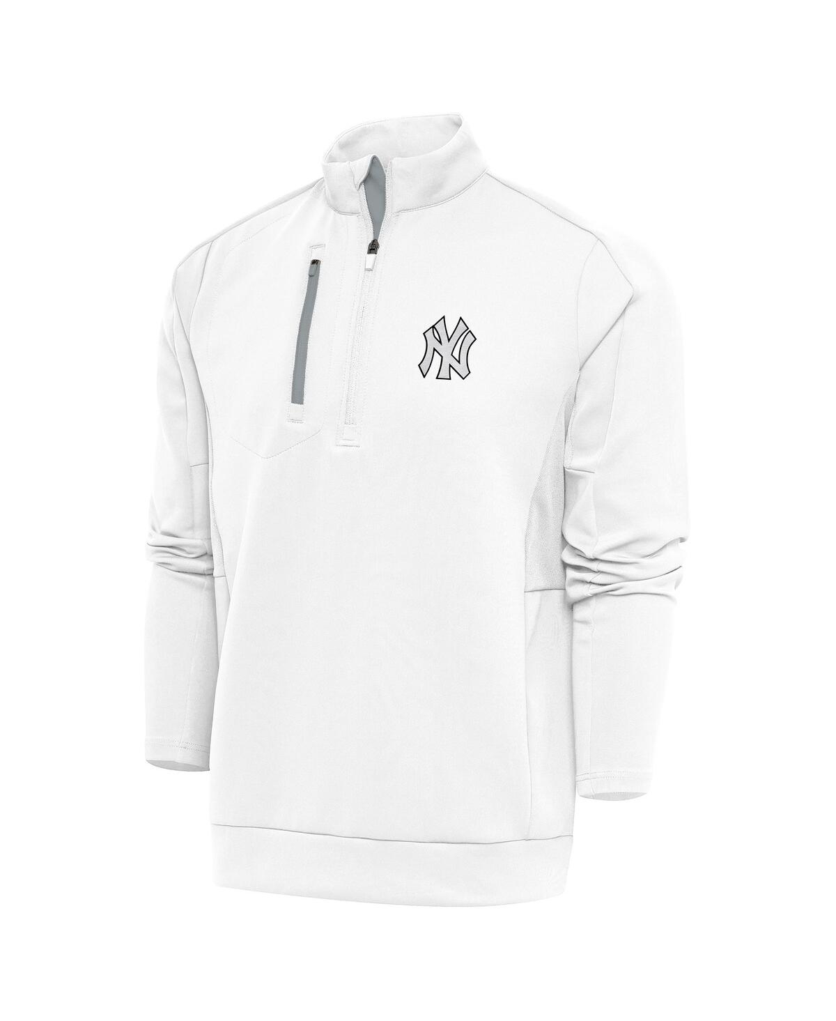 Click here for Antigua Mens White New York Yankees Metallic Gener... prices