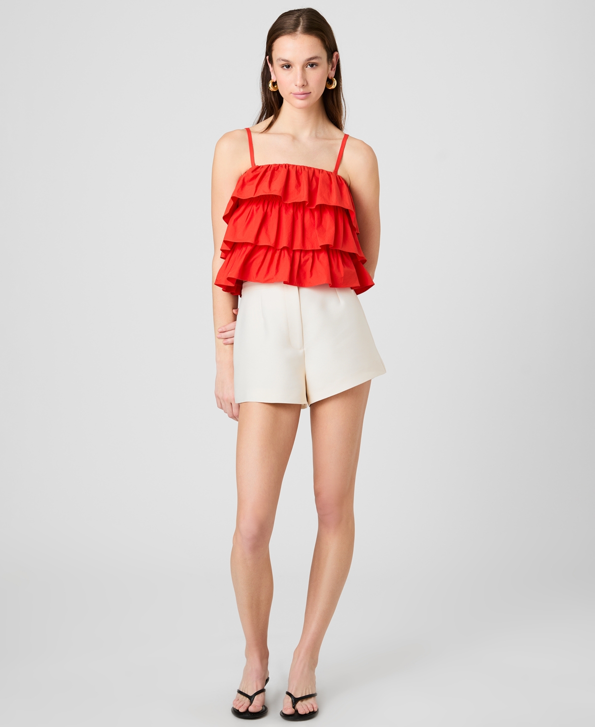 Click here for French Connection Womens Aimee Ruffle Detail Cotto... prices
