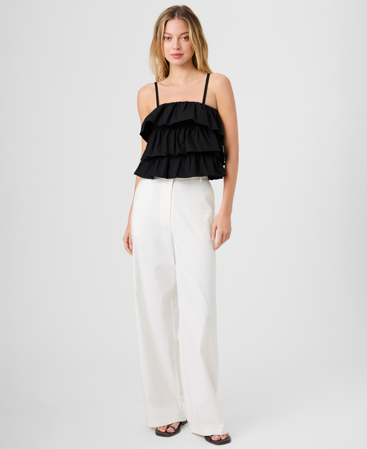 Click here for French Connection Womens Aimee Ruffle Detail Cotto... prices