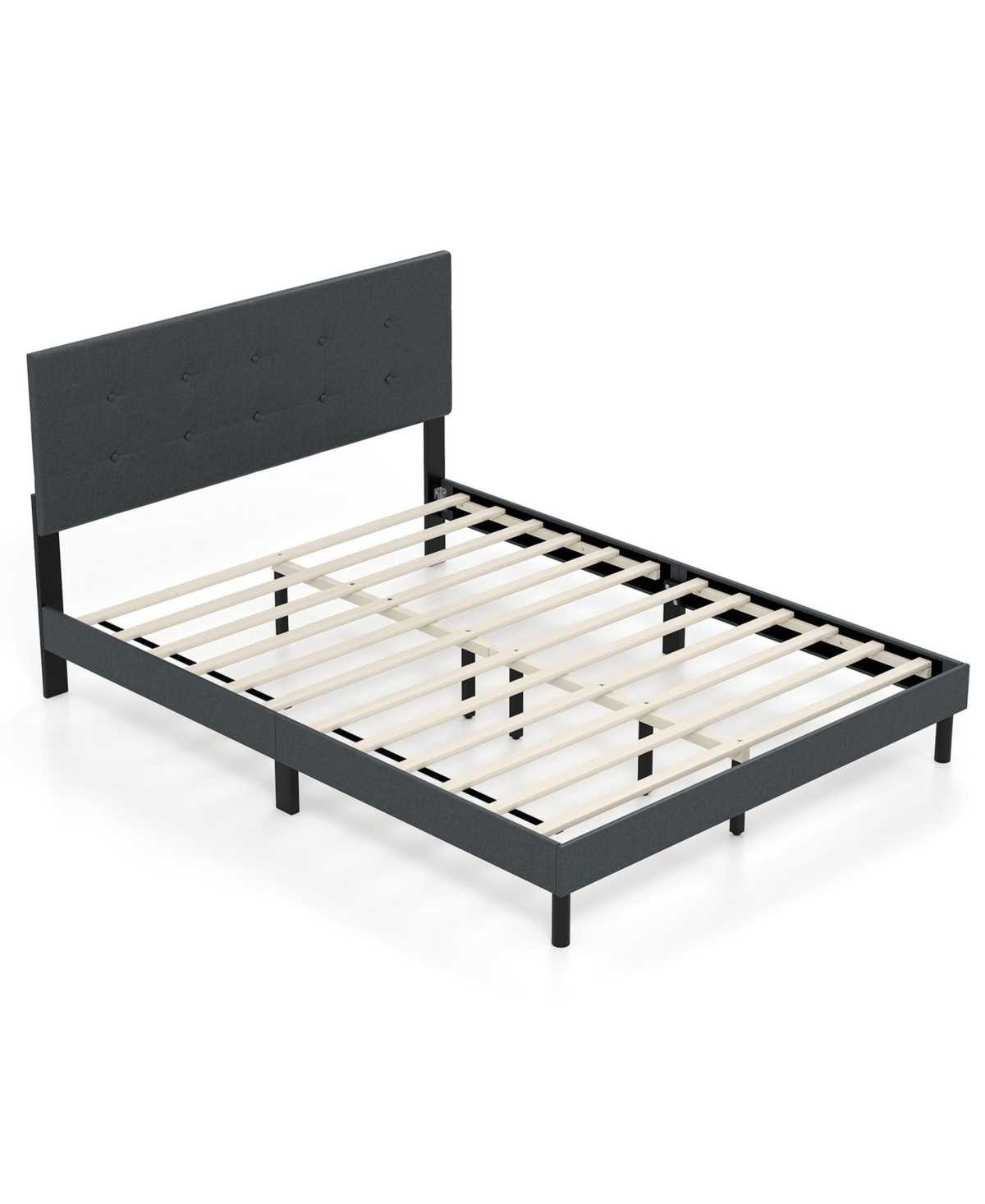 Click here for Slickblue Linen Upholstered Platform Bed Frame for... prices
