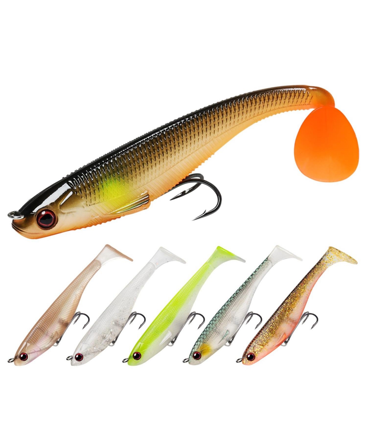 Click here for Gnuadz Easy Catch Pre-rigged Soft Swimbaits Vibrat... prices