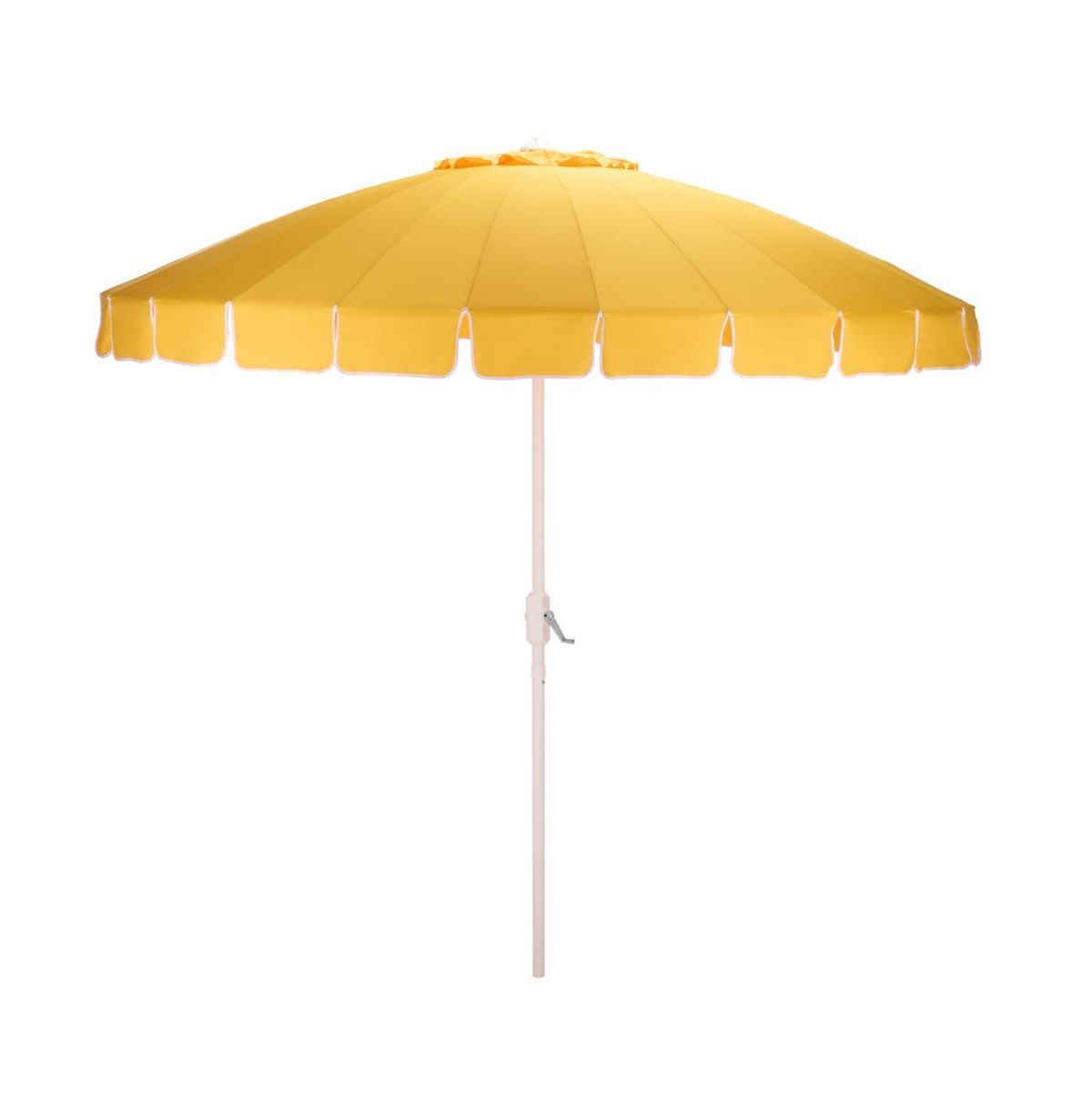 Click here for Augusta Home Panza 9 Ft Crank Umbrella - Yellow/wh... prices
