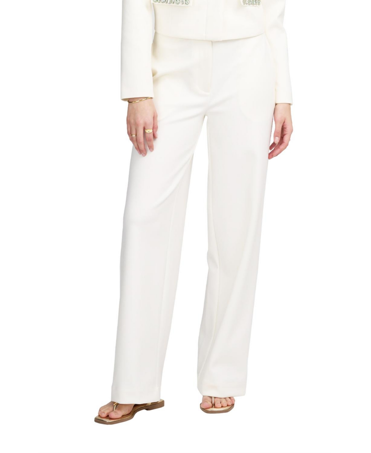 Click here for Elle Collection Womens Neoprene Pant - Ivory prices