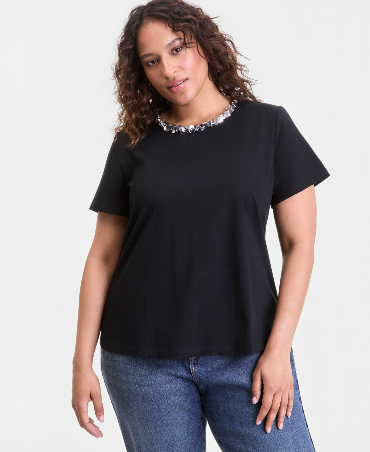 Click here for I.n.c. International Concepts Plus Size Sequin-Nec... prices